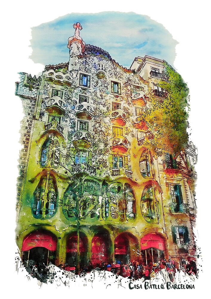 "Casa Batllo Barcelona" by Marian Voicu | Redbubble