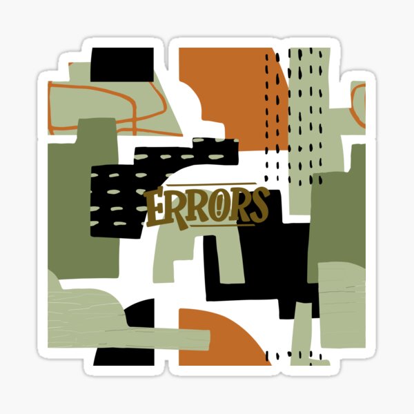 "ERRORS " Sticker for Sale by MirillaShop | Redbubble