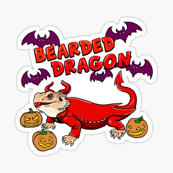 "Bearded Dragon Devil Holloween" Sticker for Sale by CilliansPet ...