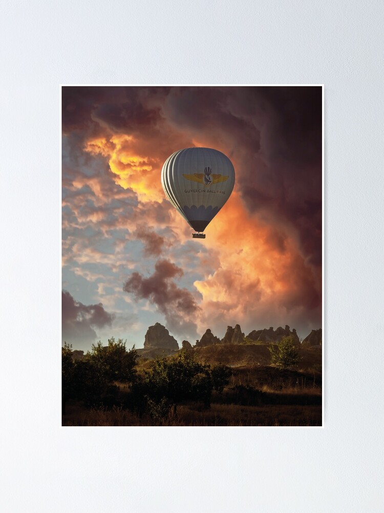 "beautiful Hot Air Balloons Flying " Poster for Sale by Asombrosa ...
