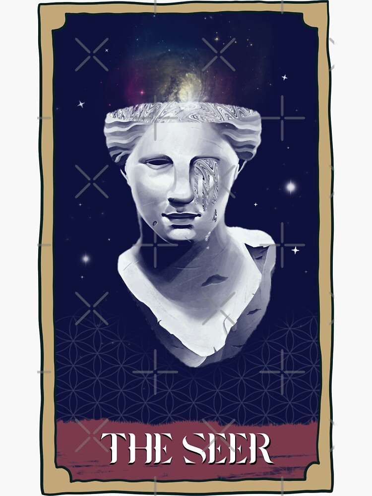 "THE SEER tarot card" Sticker for Sale by kayadmu | Redbubble