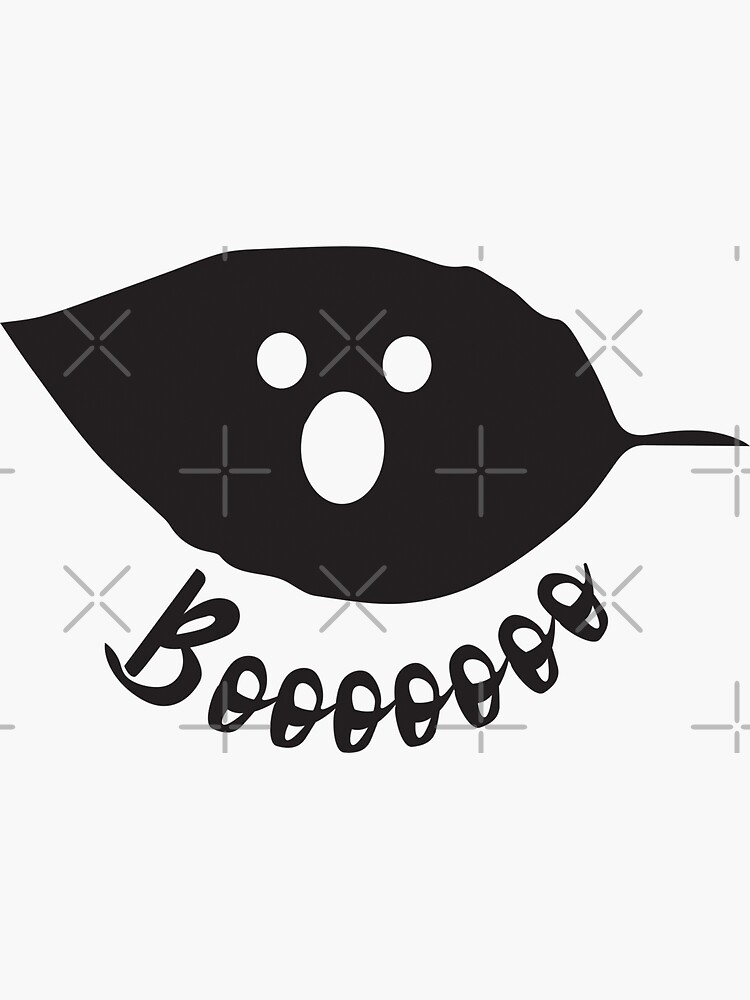 "Haunting Ghost Boo Leaf" Sticker for Sale by razvigod | Redbubble