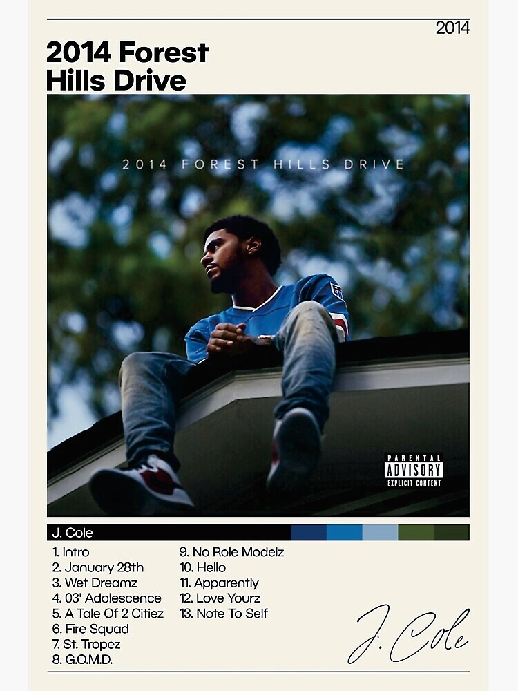 "J Coles Poster | 2014 Forest Hills Drive Poster | J Cole Tracklist ...