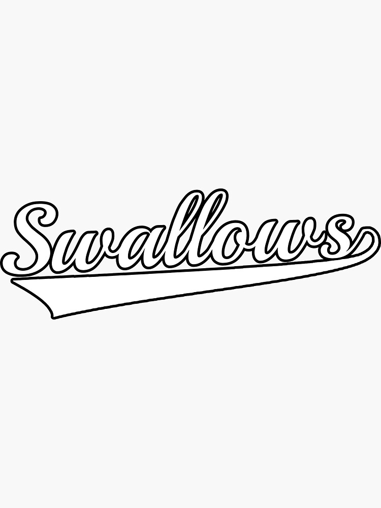 "Jackass Forever Swallows Baseball Logo" Sticker for Sale by DankalorYT ...
