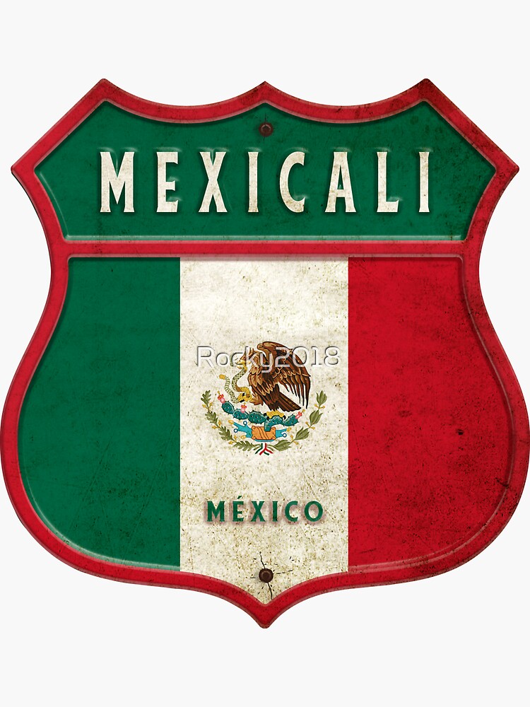 Pegatina «Diseño del escudo Mexicali México» de Rocky2018 | Redbubble