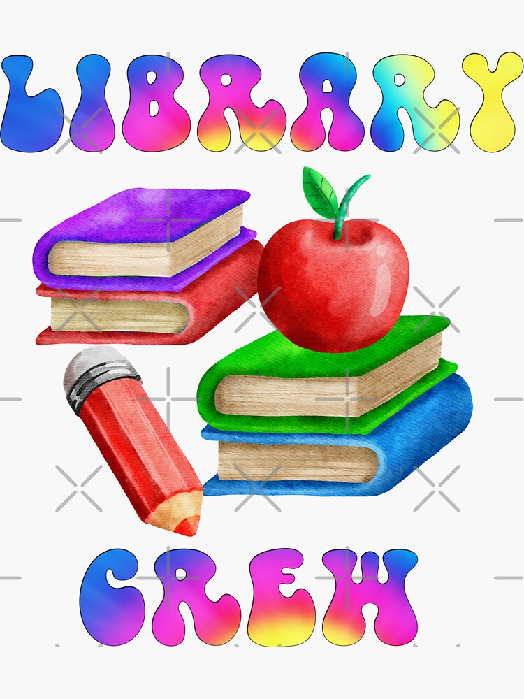 "Library Crew Teacher Black to School Cute Tie Dye Letter Print T Shirt ...