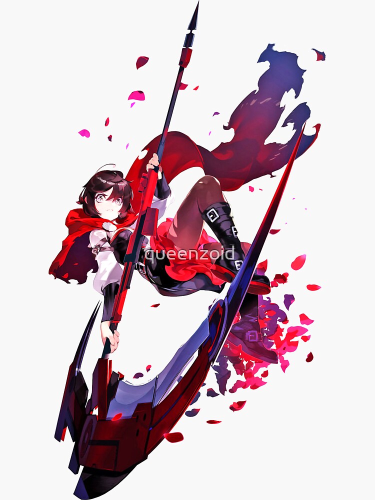 Pegatina «Pegatina Rwby Ruby Rose - Chica Rwby» de queenzoid | Redbubble