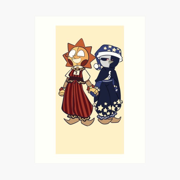 "cute fnaf chibi sundrop and moondrop" Art Print for Sale by vinike2200 ...