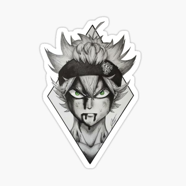"Asta - Black Clover " Sticker for Sale by Otaku-Fanart | Redbubble