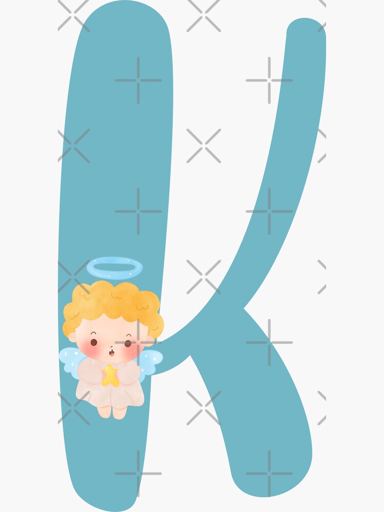 "Baby Letter Name " K " _ Angel Grace " Sticker for Sale by ...