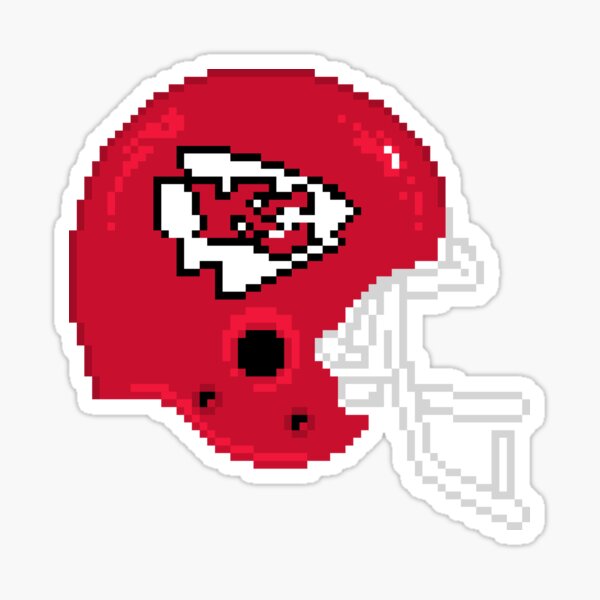 "8-Bit Tecmo Helmet - Kansas City" Sticker for Sale by CasualBiscuits ...