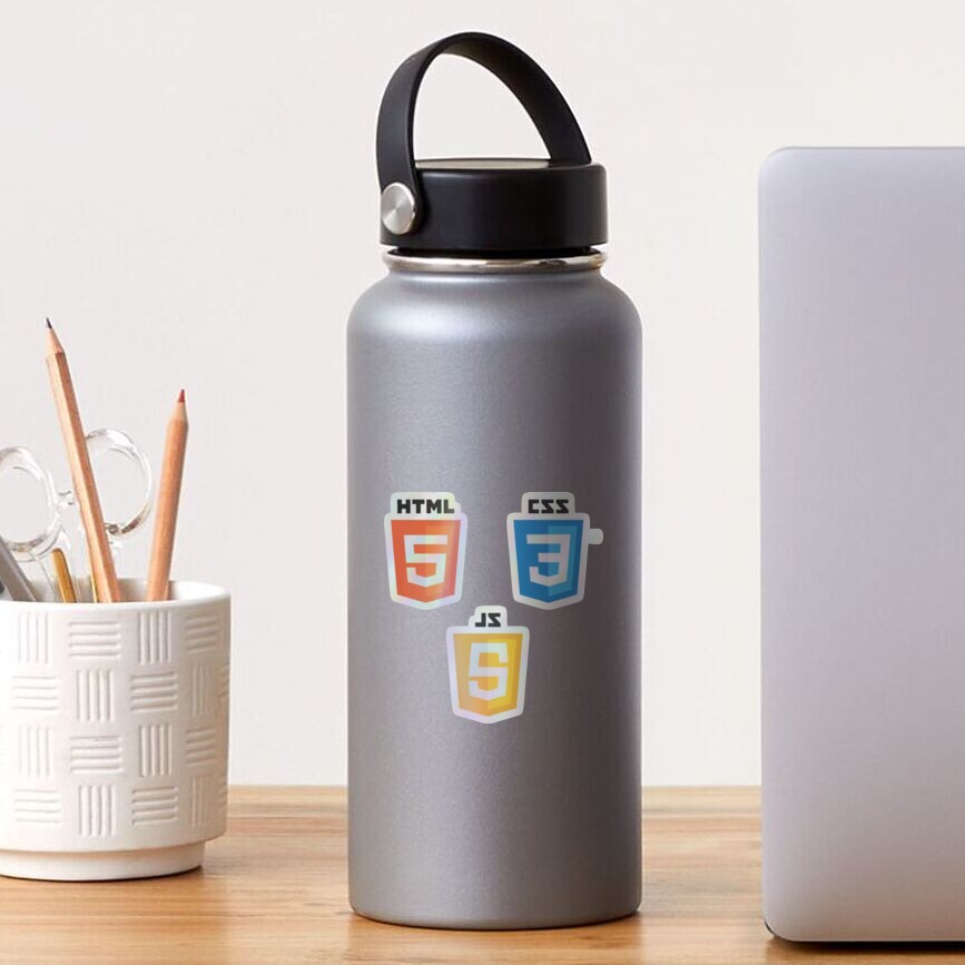 "Html, Css, Javascript Set of stickers for web devs" Sticker for Sale ...