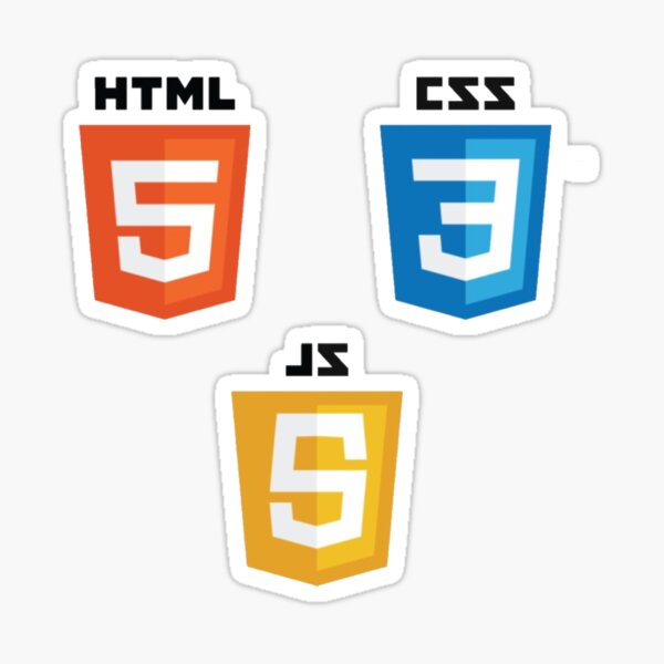 Html Css Javascript Set Of Stickers For Web Devs Sticker For Sale By Programmers Merch