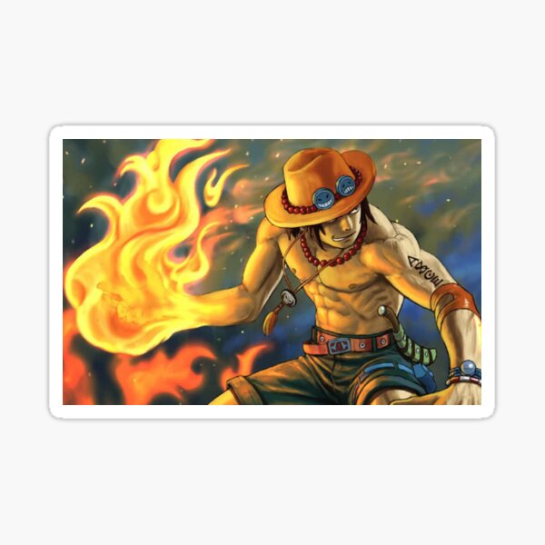 "One piece Ace " Sticker for Sale by DaturaSnake | Redbubble