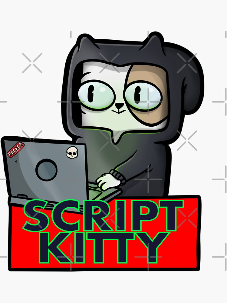 "script kitty" Sticker for Sale by CiberBagel | Redbubble