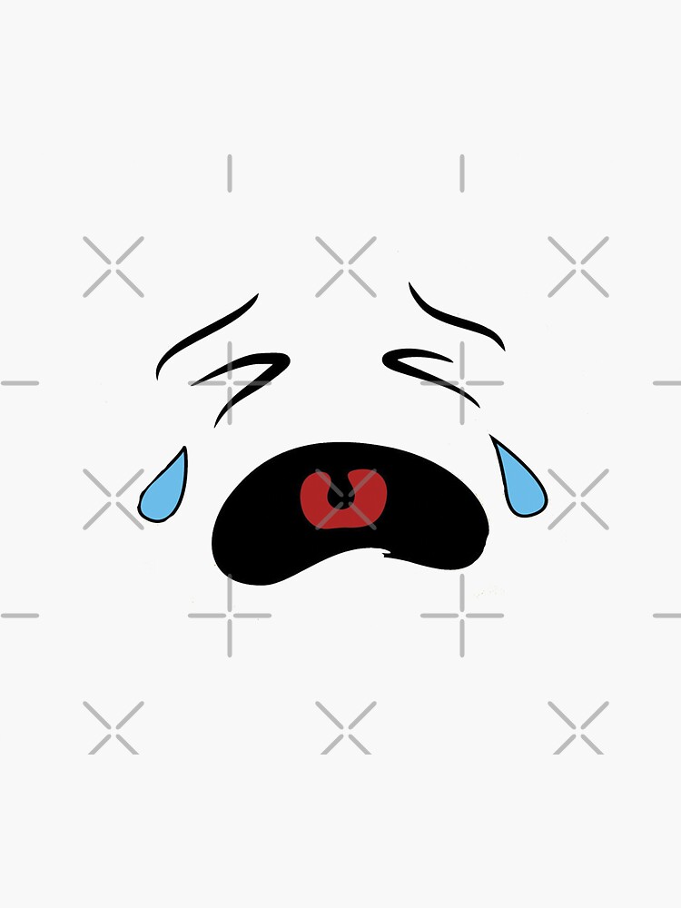 "Crying Face" Sticker for Sale by AYAZOU | Redbubble