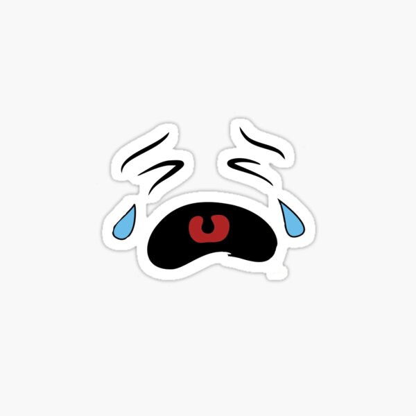 "Crying Face" Sticker for Sale by AYAZOU | Redbubble