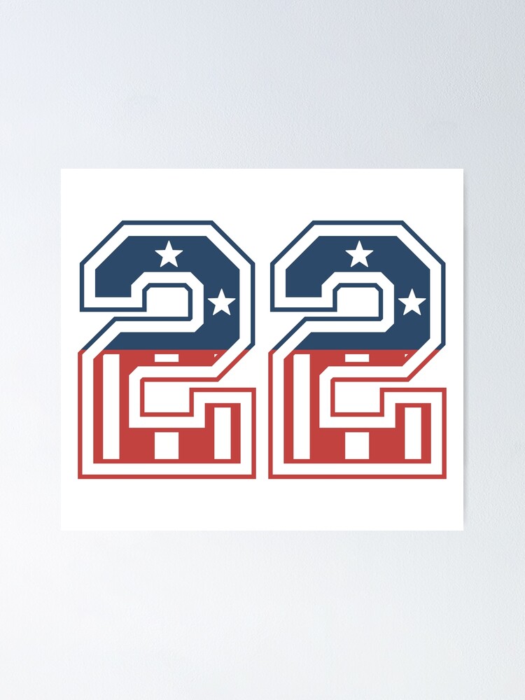 "Number 22 USA" Poster for Sale by PaulSDesign | Redbubble
