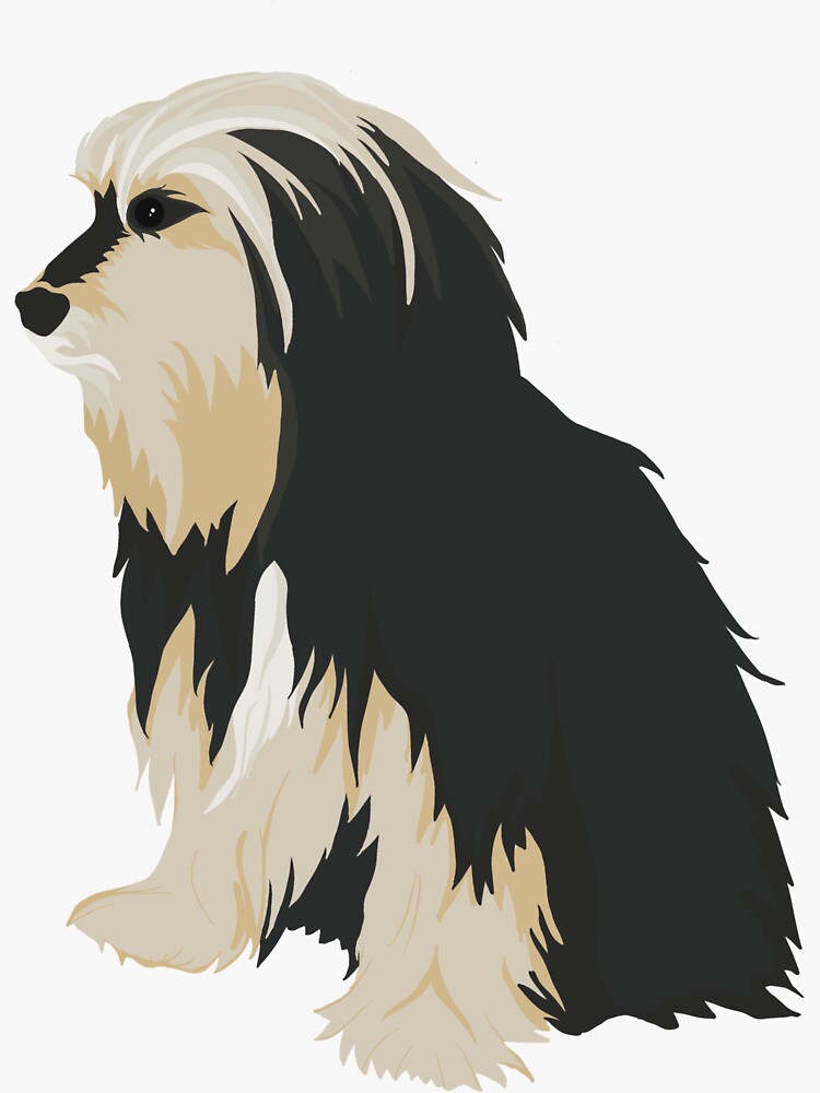 "Shaggy Mutt Dog" Sticker for Sale by miki-neko | Redbubble