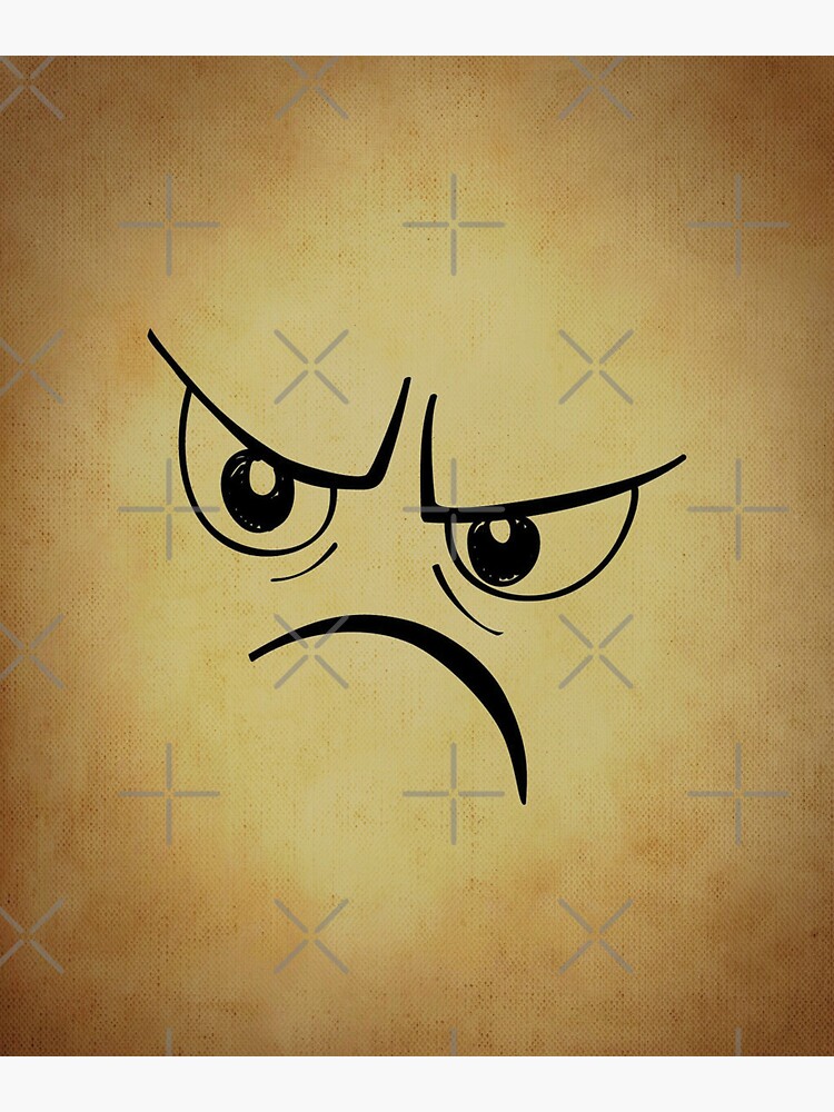 "Angry face design" Sticker for Sale by AYAZOU | Redbubble