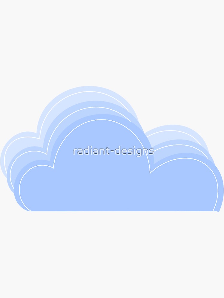 "Blue Clouds" Sticker for Sale by radiant-designs | Redbubble