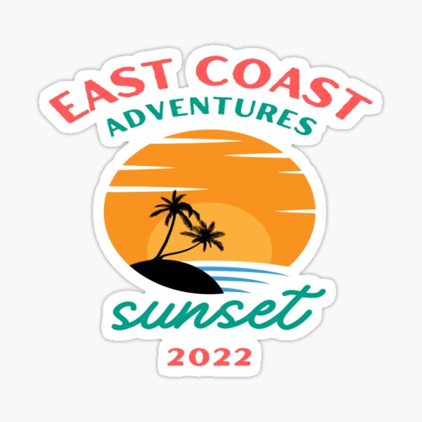 "EAST COAST" Sticker for Sale by KTEINs | Redbubble