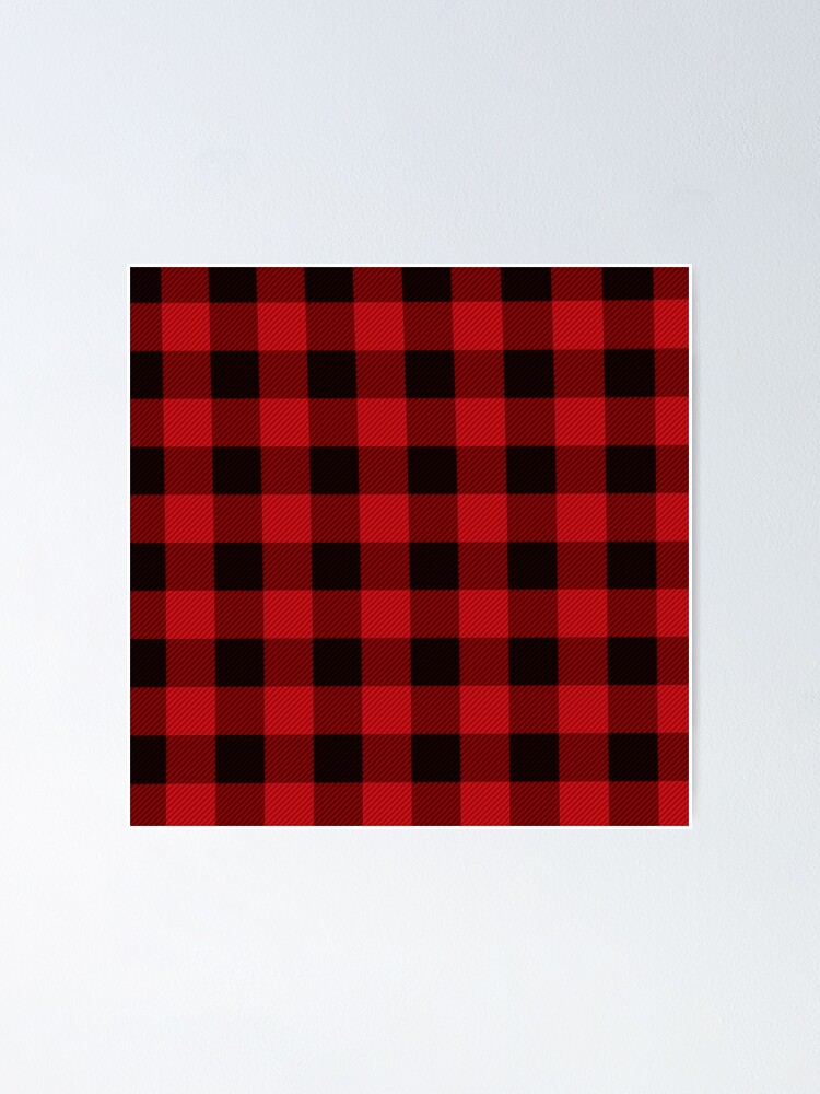 "Red and black plaid" Poster for Sale by hollycooper | Redbubble