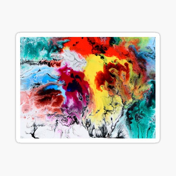 "cool modern abstract art" Sticker for Sale by Huluhub | Redbubble