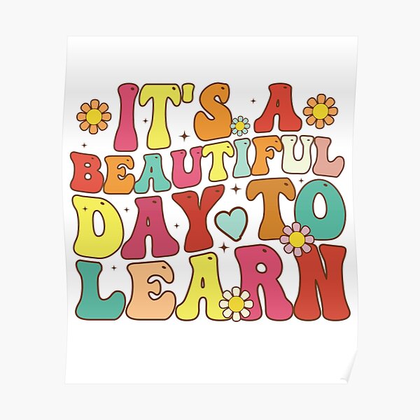 "Nice Groovy Design it's a beautiful day to learn Back to School First ...