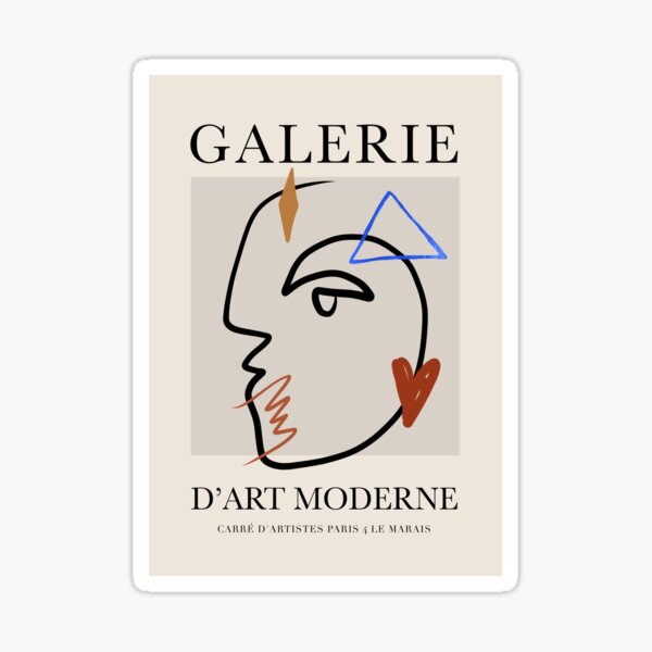 "Galerie D'Art Modern Art" Sticker for Sale by grandlovely | Redbubble