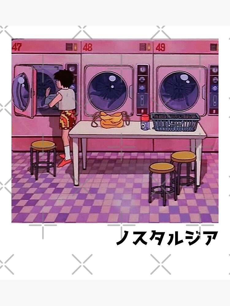 "Anime Laundromat | Retro Anime Aesthetic" Poster for Sale by ...