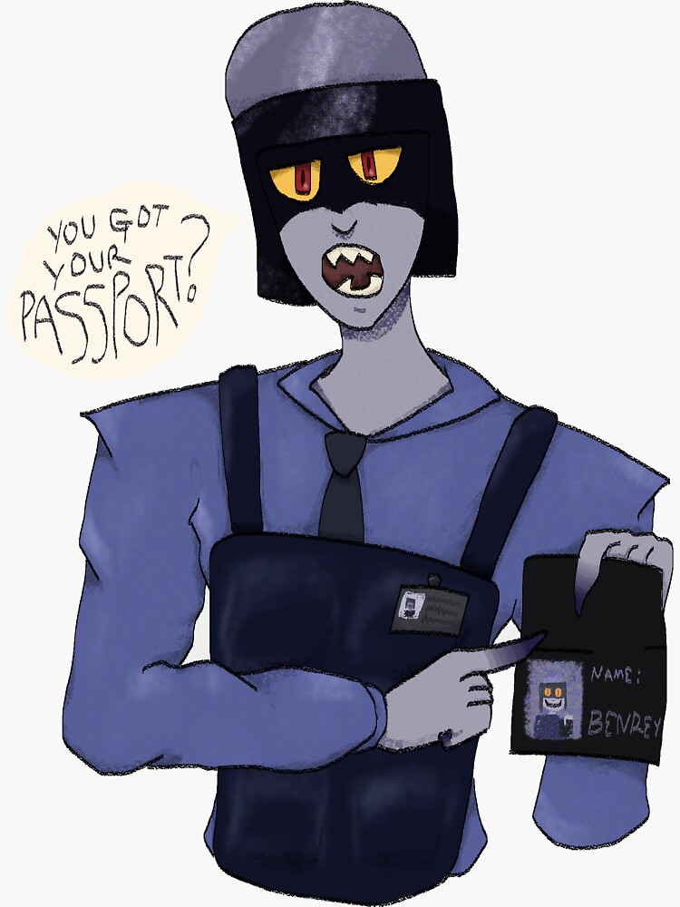 "Benrey!?" Sticker for Sale by soupyath3na | Redbubble