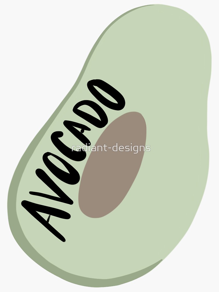"Avocado" Sticker for Sale by radiant-designs | Redbubble