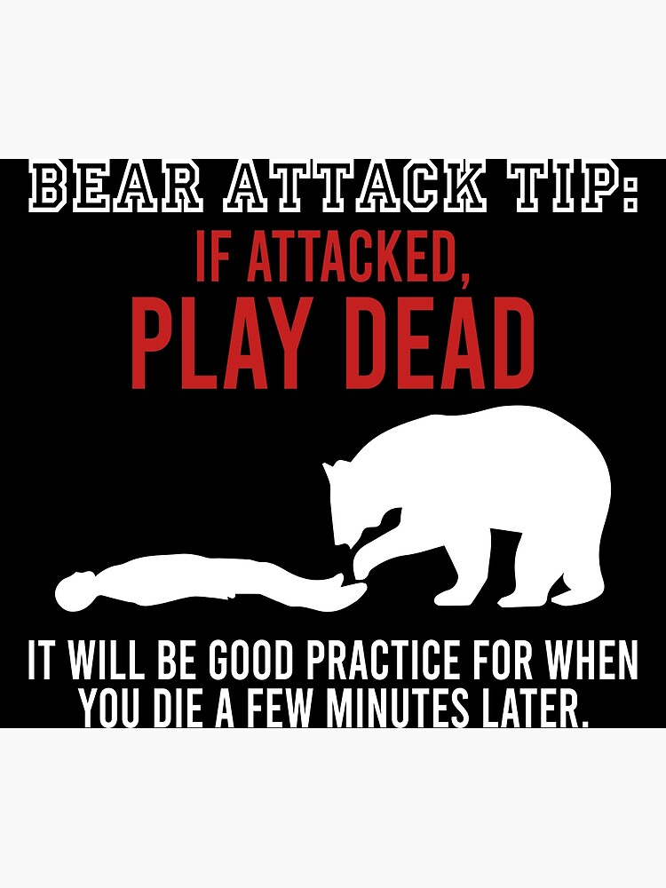 "Bear attack tip If attacked play dead It will be good practice for ...