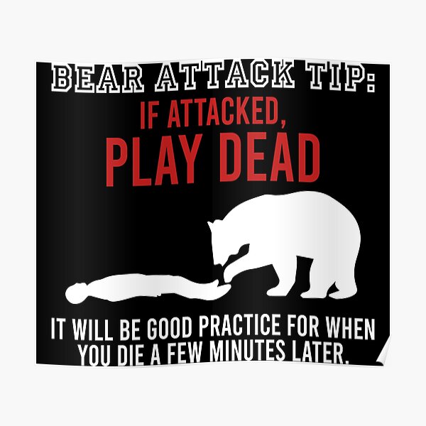 "Bear attack tip If attacked play dead It will be good practice for ...