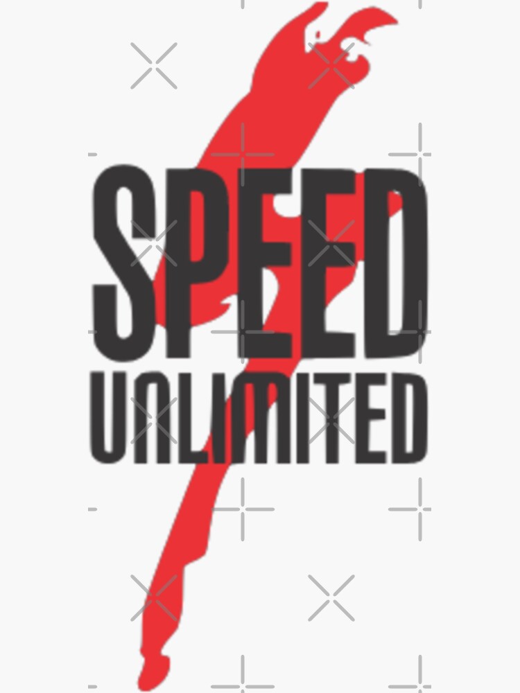 "SPEED UNLIMITED" Sticker for Sale by Racingdecals | Redbubble