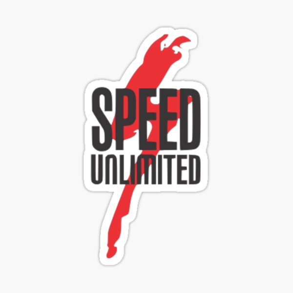 "SPEED UNLIMITED" Sticker for Sale by Racingdecals | Redbubble