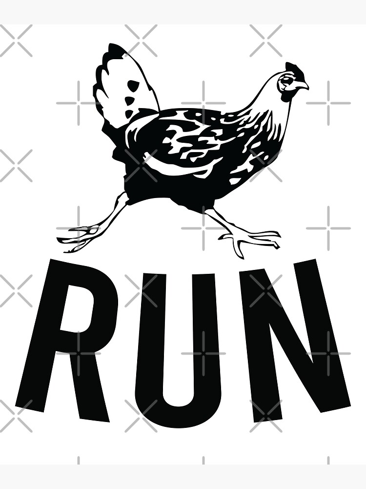 "gtg chicken | running chicken meme" Poster for Sale by AdelDa19 ...