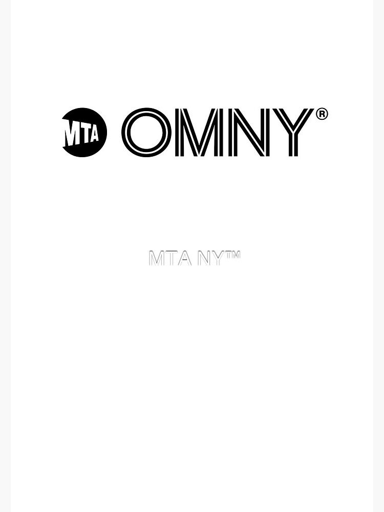 "OMNY - Black Logo" Spiral Notebook for Sale by MTA-NY | Redbubble