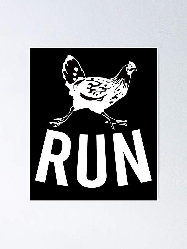 "gtg chicken | running chicken meme" Poster for Sale by AdelDa19 ...