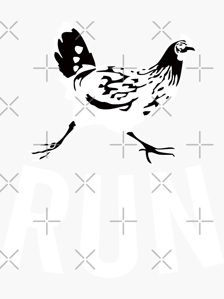"gtg chicken | running chicken meme" Sticker for Sale by AdelDa19 ...