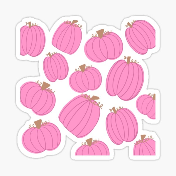 "Pinky pumpkins " Sticker for Sale by orchidgd | Redbubble