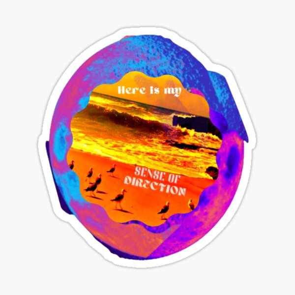 "Here is My Sense of Direction" Sticker for Sale by Hdayrdesign | Redbubble