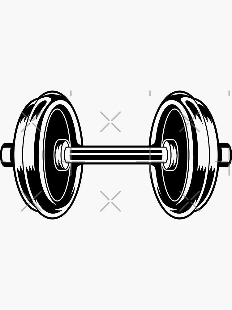 "Dumbbell " Sticker for Sale by Zeetube | Redbubble