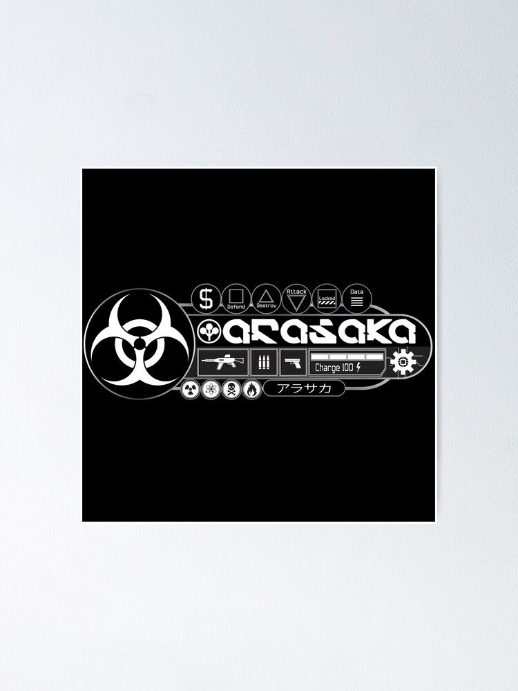 "Cyberpunk - Arasaka Corporation アラサカ社 - V3" Poster for Sale by clubtee ...
