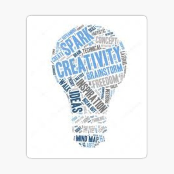 "Light bulb word group." Sticker for Sale by SuperStarStore | Redbubble