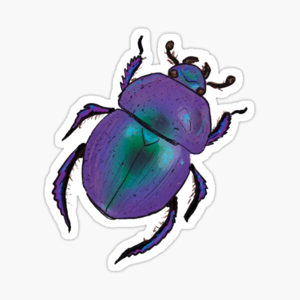 "Purple Scarab" Sticker for Sale by totoroumbrellas | Redbubble
