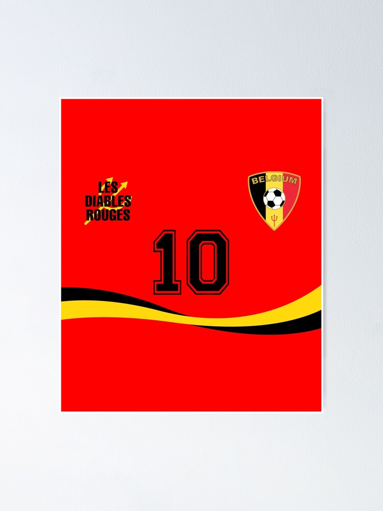 Póster «Selección nacional de fútbol de Bélgica Fútbol Retro Jersey ...