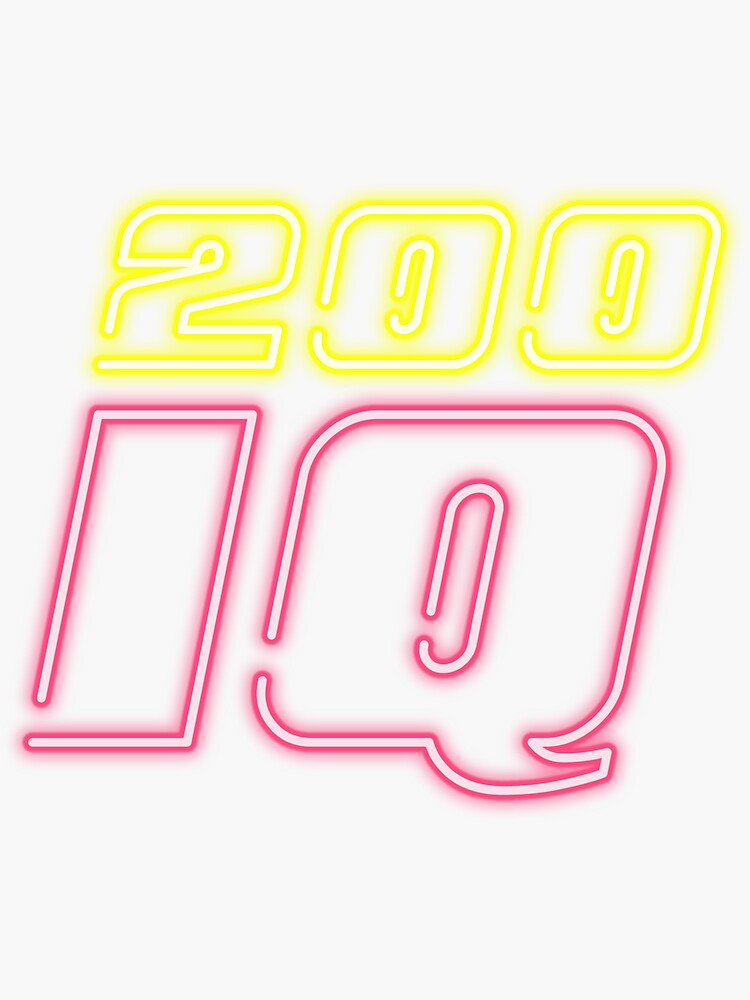 "200 iq" Sticker for Sale by LivanArt | Redbubble