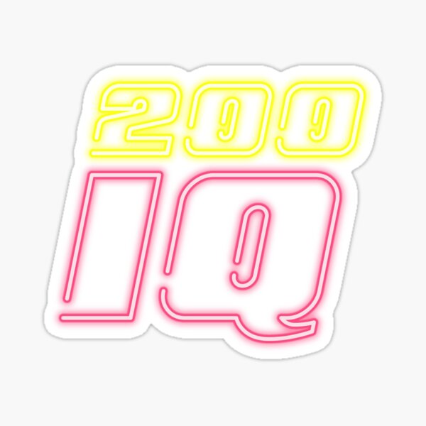 "200 iq" Sticker for Sale by LivanArt | Redbubble